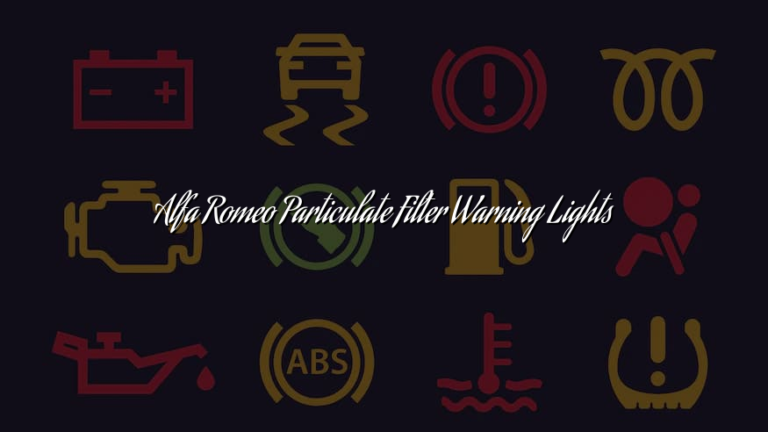 Alfa Romeo Particulate Filter Warning Lights: An In-depth Analysis